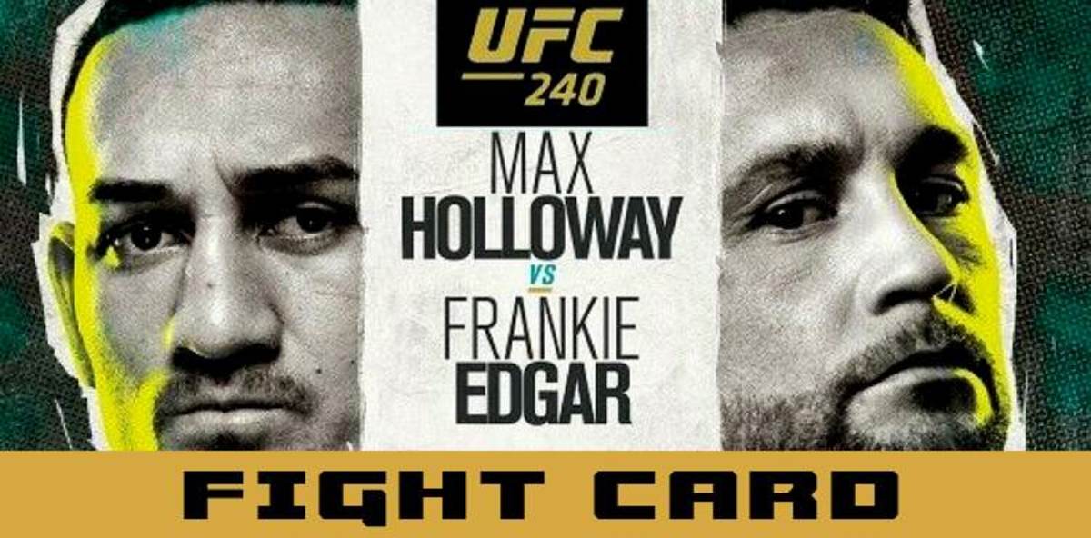 UFC 240: Holloway vs. Edgar Fight Card - MMAWeekly.com | UFC and MMA ...