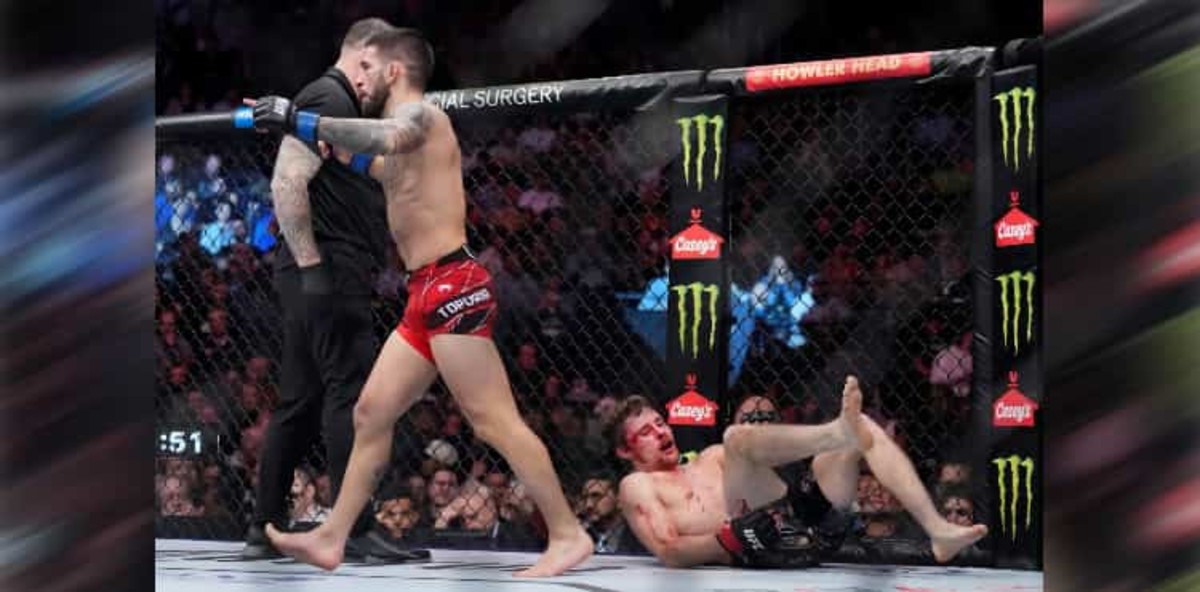 Watch Ilia Topuria finish Bryce Mitchell 👊 UFC Fight Video - MMAWeekly ...