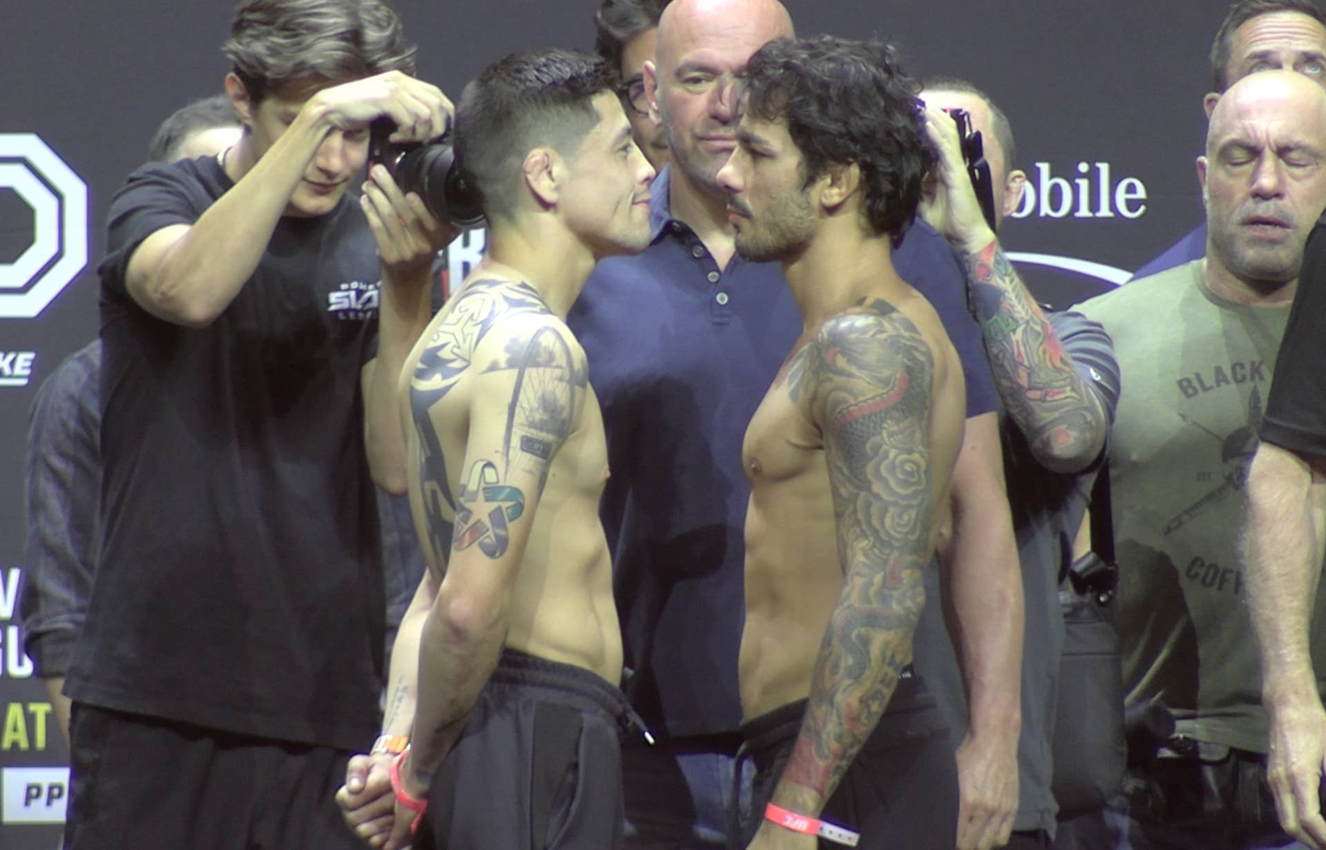 UFC 290 Ceremonial Weigh-in Face-off Video: Brandon Moreno vs ...