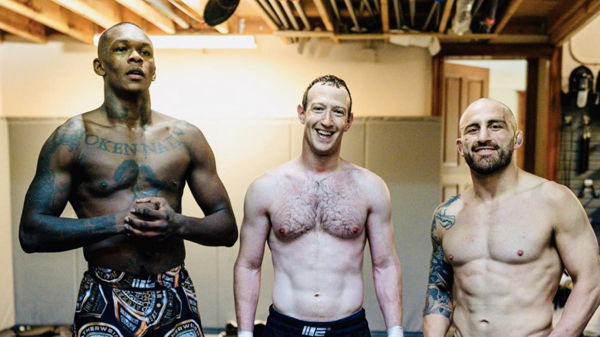 Photo of a ripped Mark Zuckerberg training with Israel Adesanya and ...