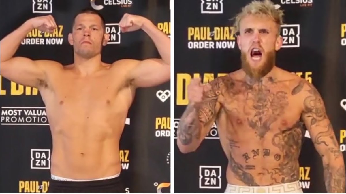 Jake Paul and Nate Diaz Officially Weigh-in | Video - MMAWeekly.com ...