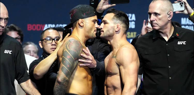 UFC 281: Dustin Poirier taps Michael Chandler in three-round blood bath ...