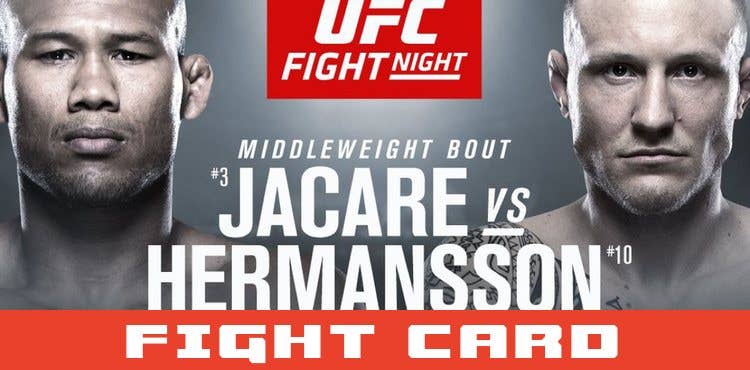 UFC on ESPN+ 8: Jacare vs. Hermansson Fight Card and Event Information ...
