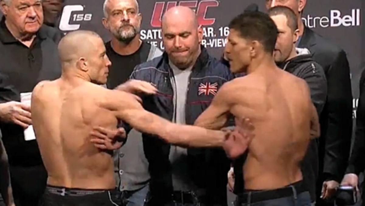 Nick Diaz and Georges St-Pierre Mind Games Reached "Uncomfortable ...